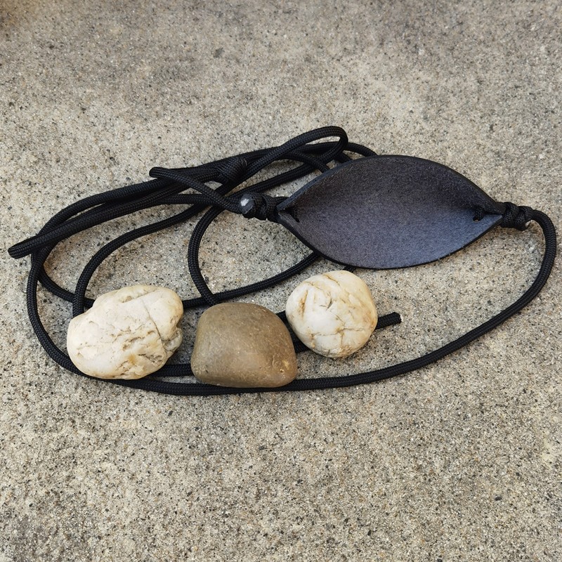 HOMEMADE SLING FOR LAUNCHING STONES-GZK SLINGSHOT STORE