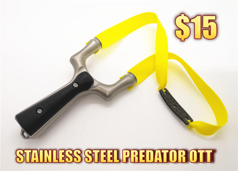 STAINLESS STEEL PREDATOR OTT-GZK SLINGSHOT STORE